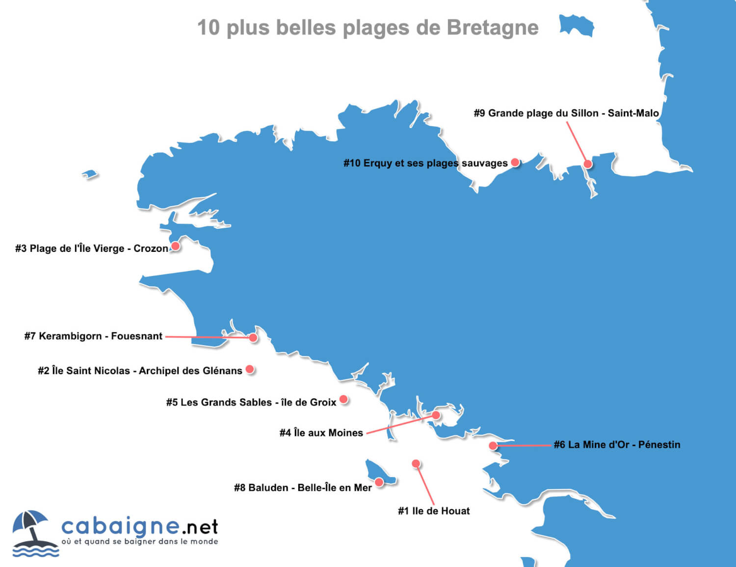 Top 10 des plus belles Plages de Bretagne (avec Carte et Photos)